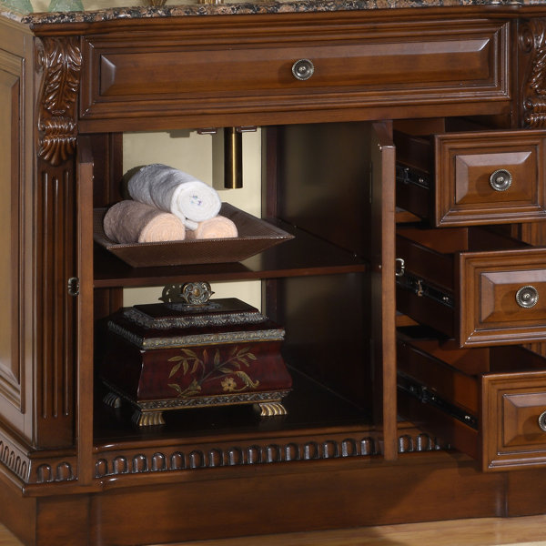 Astoria Grand Talbert 38'' Free-standing Single Bathroom Vanity with Granite Vanity Top ...